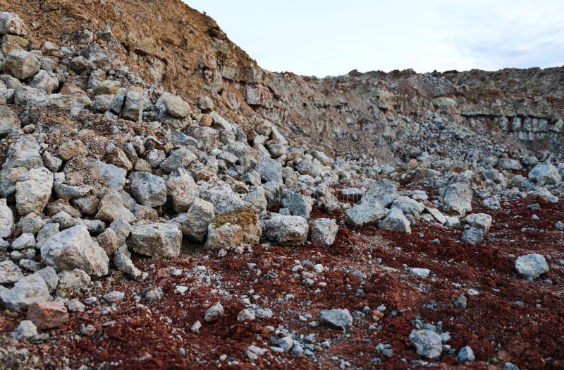 Textures of Various Clay Layers Underground in Clay Quarry after ...
