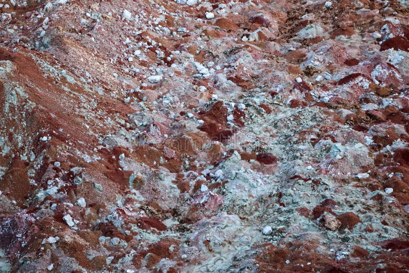 Textures of Various Clay Layers Underground in Clay Quarry after ...