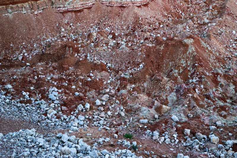 Textures of Various Clay Layers Underground in Clay Quarry after ...