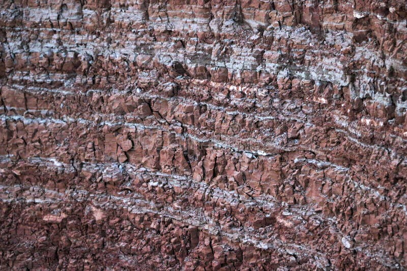 Textures of Various Clay Layers Underground in Clay Quarry after ...