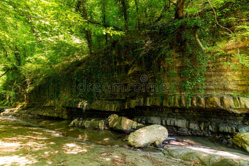 Layers of Sedimentary Rock Outcrops, Sandstone, Silt Outcrops Stock ...