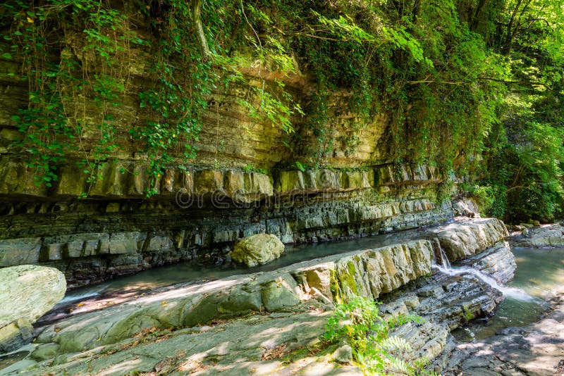 Layers of Sedimentary Rock Outcrops, Sandstone, Silt Outcrops Stock ...
