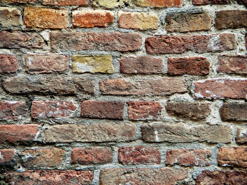 Textuur Van Oude Bakstenen Muur Stock Afbeelding - Image of ongelijk ...