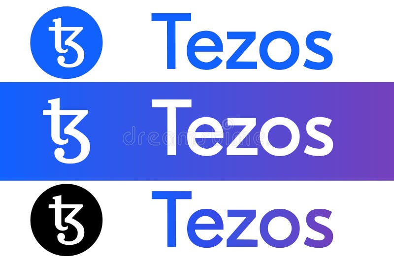 Tezos Vector Logo Text Icon Author S Development Stock Vector ...