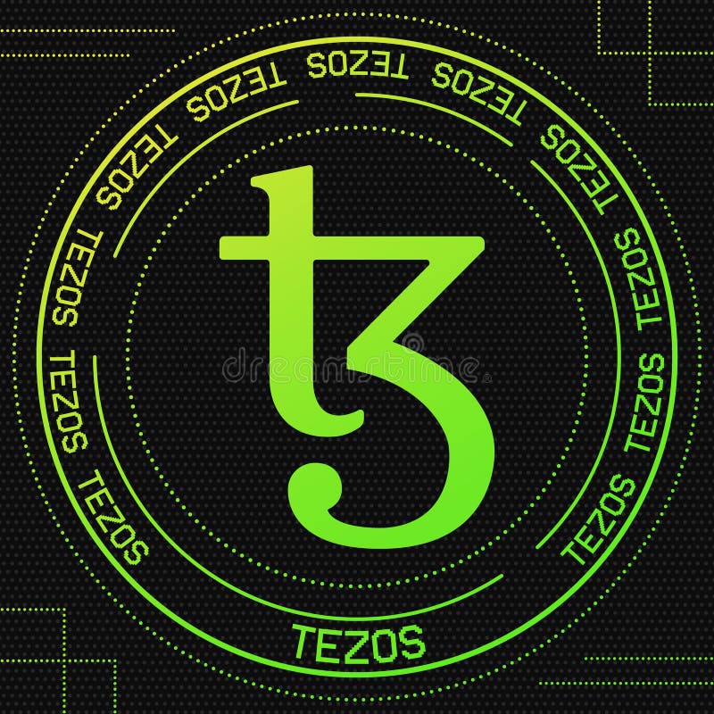 Tezos Vector Logo Text Icon Author S Development Stock Vector ...