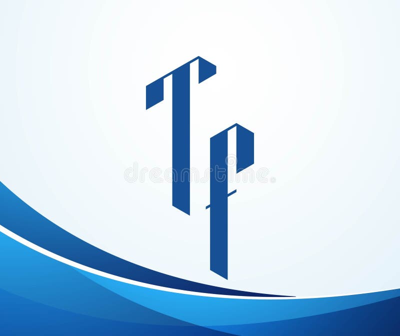 TF Alphabet Letter Logo Design Template Elements Stock Vector ...