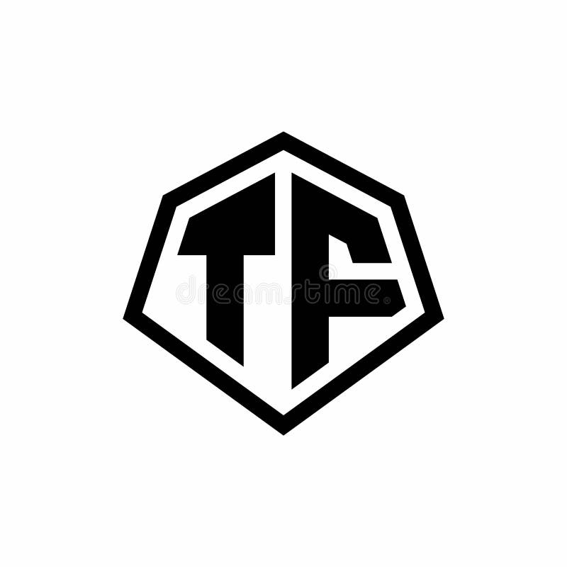TF Monogram Logo with Hexagon Shape and Line Rounded Style Design ... TF Monogram Logo with Hexagon Shape and Line Rounded Style Design ...