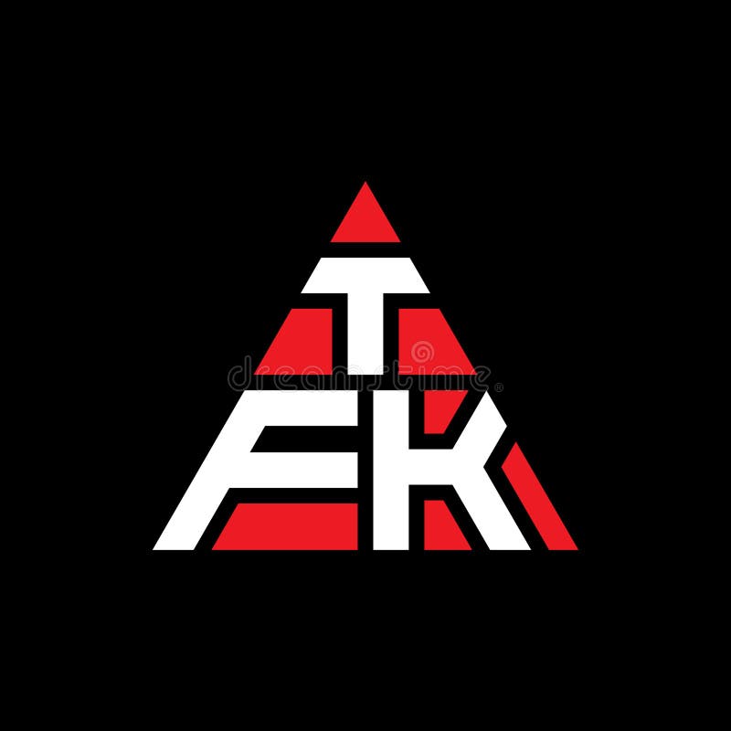 TFK Triangle Letter Logo Design with Triangle Shape. TFK Triangle Logo ...