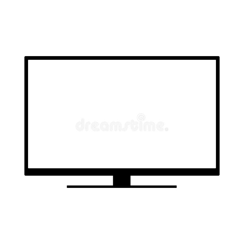 TFT LED Wide Screen Smart Tv Icon Stock Vector - Illustration of ...