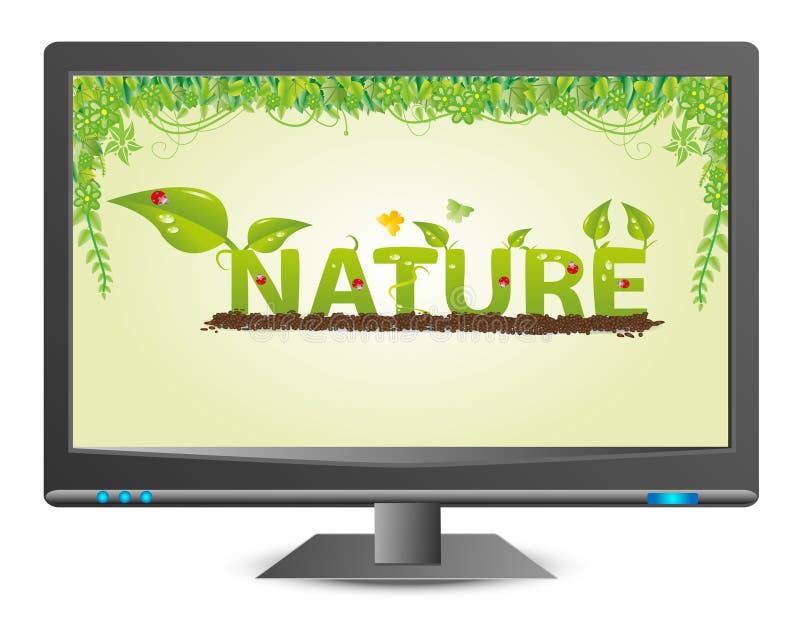 TFT Monitor stock vector. Illustration of medium, flat - 24532434