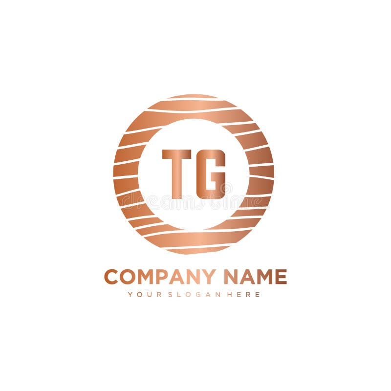 TG Initial Letter Circle Wood Logo Template Vector Stock Vector ...
