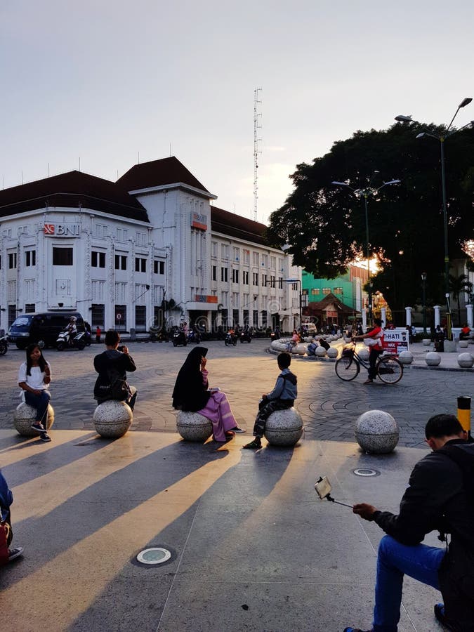 Yogyakarta city street editorial stock image. Image of public - 134653614