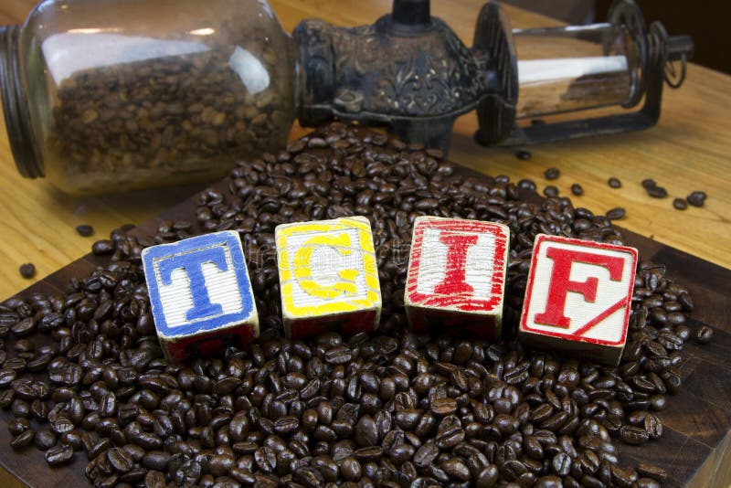 TGIF stock image. Image of exclamation, motto, letters - 25082949