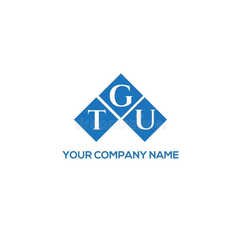 TGU Letter Logo Design on WHITE Background. TGU Creative Initials ...