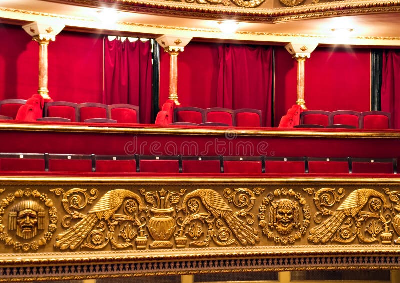 Théâtre De Classique De Balcon Photo stock - Image du exposition, vide ...