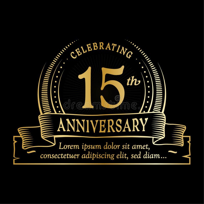 15th Anniversary Design Template. 15 Years Logo. Fifteen Years Vector ...