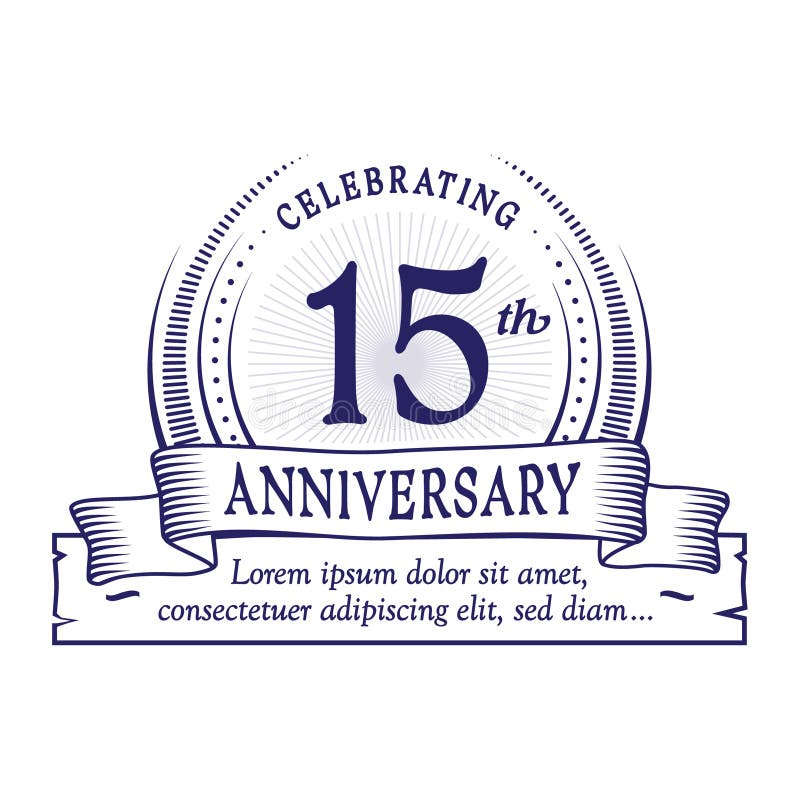 15th Anniversary Design Template. 15 Years Logo. Fifteen Years Vector ...