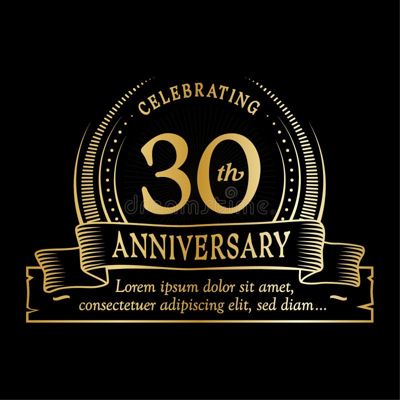 30th Anniversary Design Template. 30th Years Vector and Illustration ...