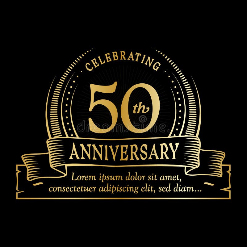 50th Anniversary Design Template. 50 Years Logo. Fifty Years Vector and ...