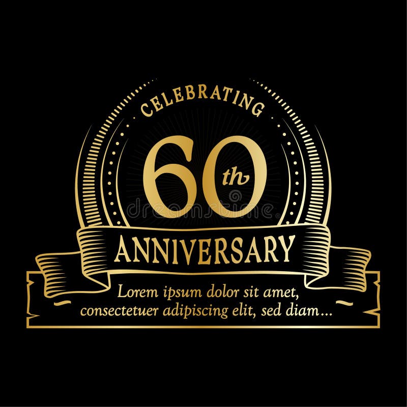 60th Anniversary Design Template. 60 Years Logo. Sixty Years Vector and ...