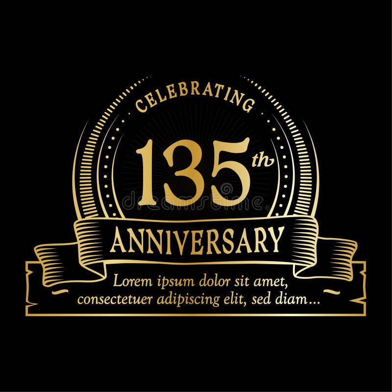 135th Anniversary Design Template. 135 Years Logo. 135 Years Vector and ...