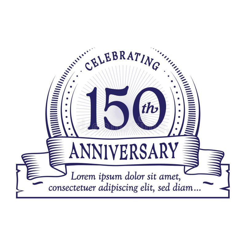 150 Years Logo Stock Illustrations – 325 150 Years Logo Stock ...