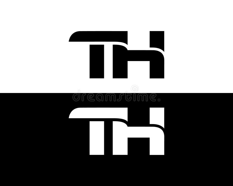 TH Abstract Letters Logo Design Stock Vector - Illustration of document ...