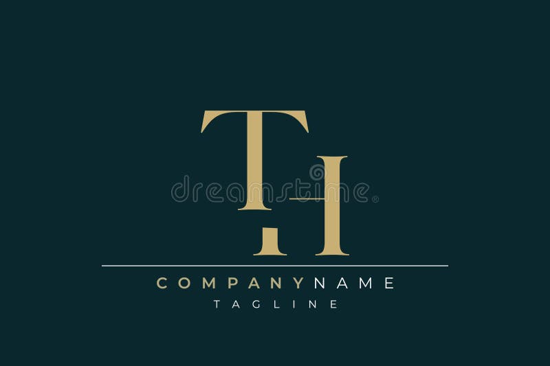 TH Abstract logo design stock vector. Illustration of bold - 361639742