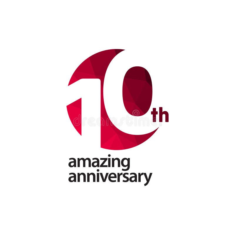 10 Th Amazing Anniversary Celebration Vector Template Design ...