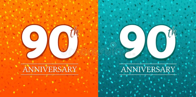 90th Anniversary Background - 90 Years Celebration. Birthday Eps10 ...