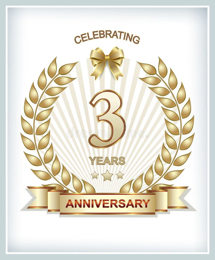 3th Anniversary stock vector. Illustration of birthday - 50688328
