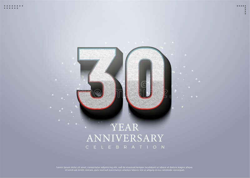 30th Anniversary Celebration Banner. Design Premium Vector Stock Vector ...