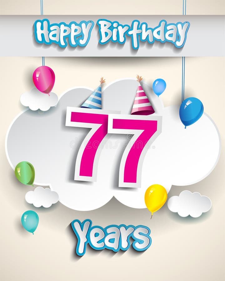 77th Birthday Stock Illustrations – 318 77th Birthday Stock ...