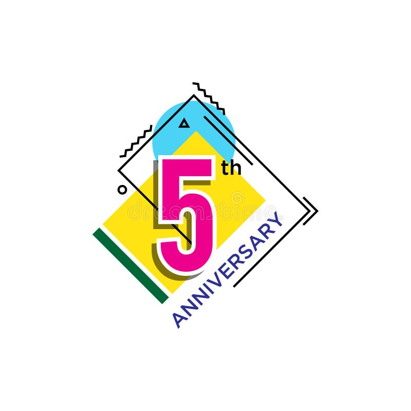 5th Anniversary Celebration Icon Vector Logo Design Template. Stock ...