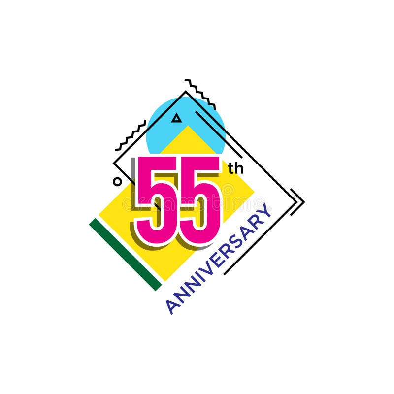 55th Anniversary Celebration Icon Vector Logo Design Template. Stock ...