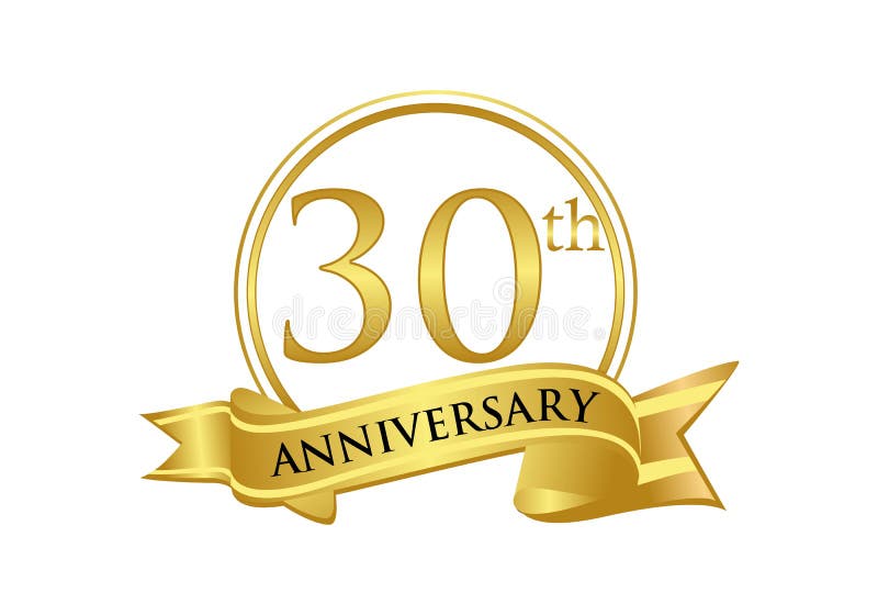 30th Anniversary Celebration Logo Vector Stock Illustration ...