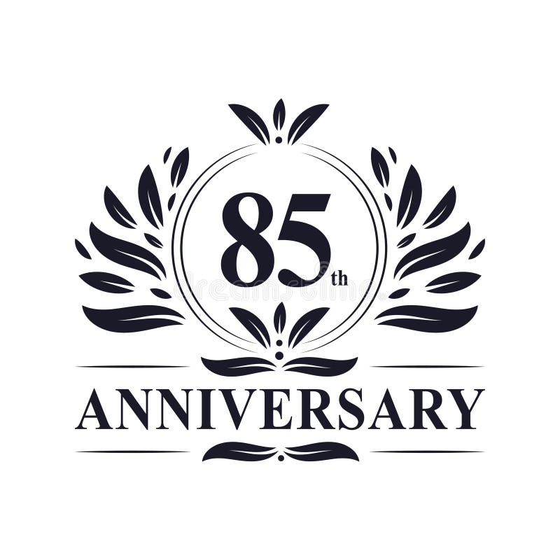 85th Anniversary Design, Luxurious Golden Color 85 Years Anniversary ...