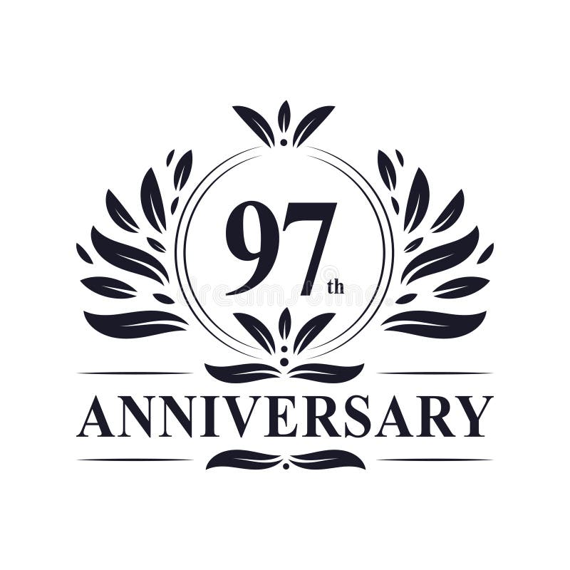 97th Anniversary Celebration, Luxurious 97 Years Anniversary Logo ...
