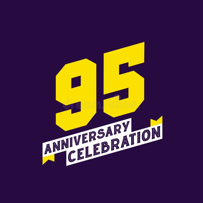 95th Anniversary Celebration Vector Design, 95 Years Anniversary Stock ...