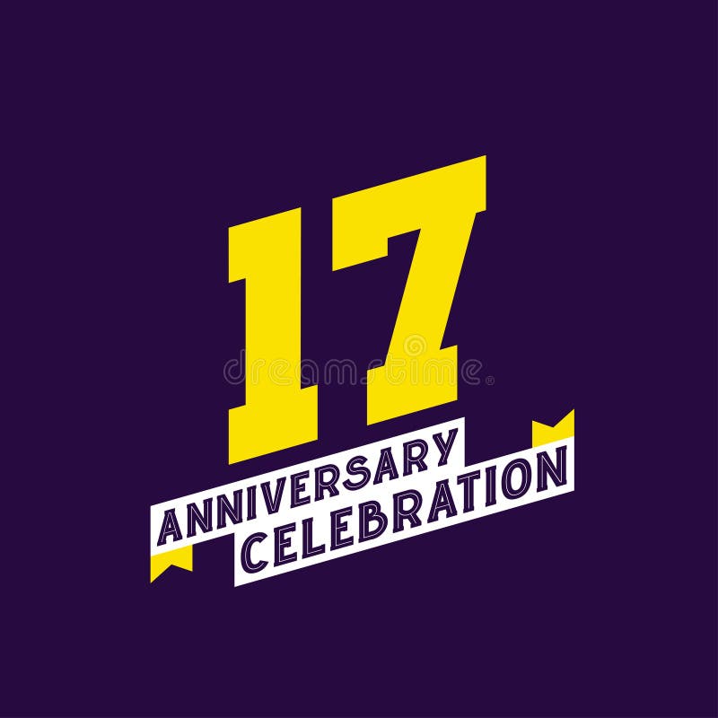 17th Anniversary Logo Golden Color Stock Vector - Illustration of ...