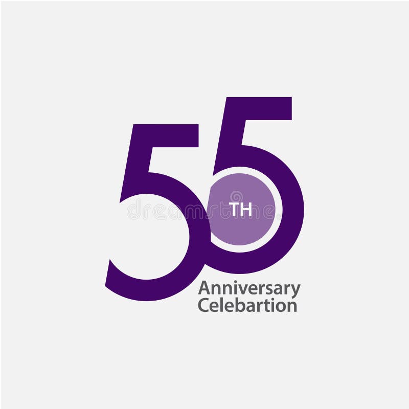 55 Th Anniversary Celebration Vector Template Design Illustration Stock ...