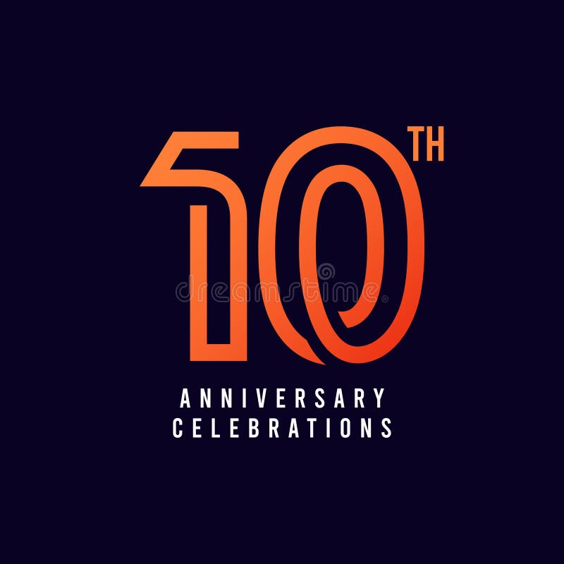 10 Th Anniversary Celebration Vector Template Design Illustration Stock ...
