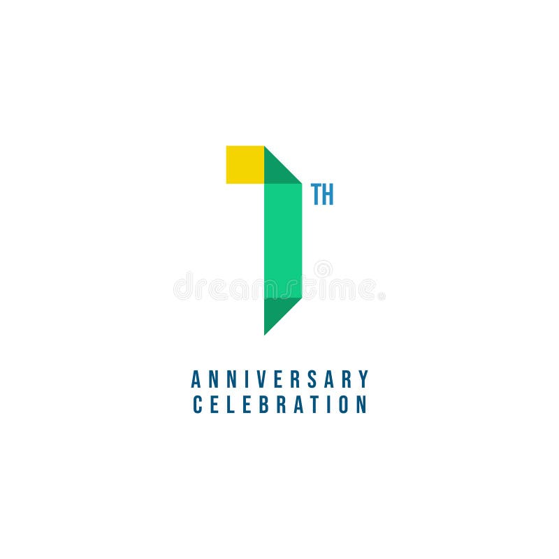 1 Th Anniversary Celebration Vector Template Design Illustration Stock ...