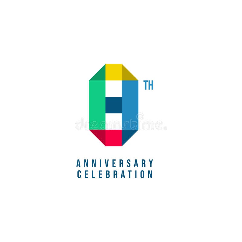 8 Th Anniversary Celebration Vector Template Design Illustration Stock ...