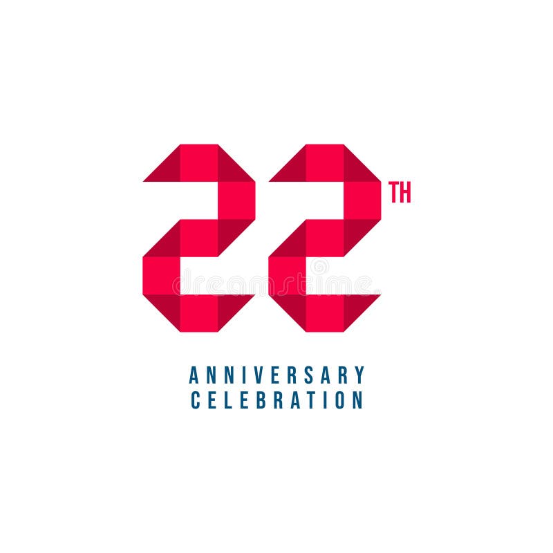22 Th Anniversary Celebration Vector Template Design Illustration Stock ...