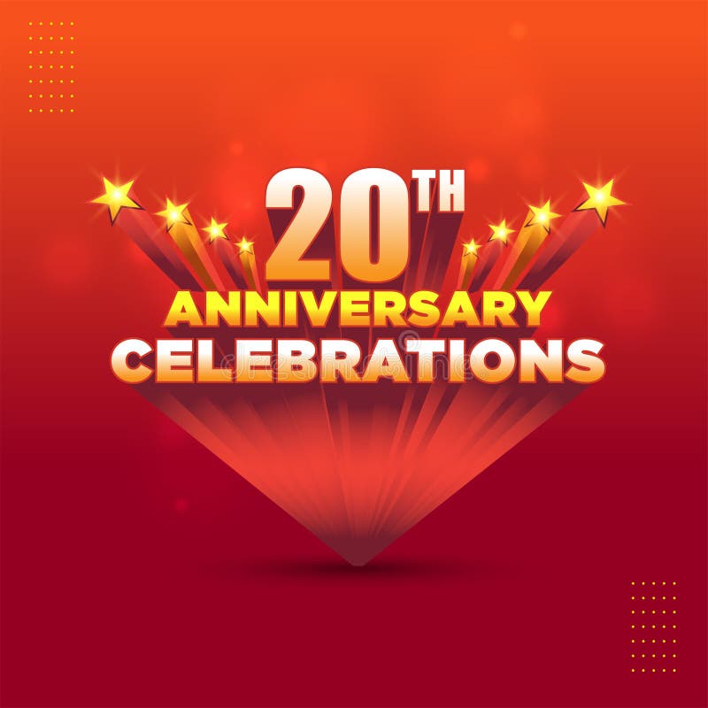 20th Anniversary Celebrations Logo Unit Stock Vector - Illustration of ...