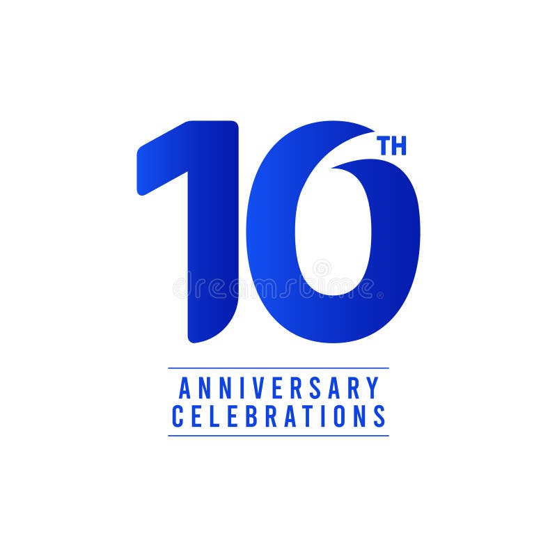 10 Th Anniversary Celebrations Vector Template Design Illustration ...