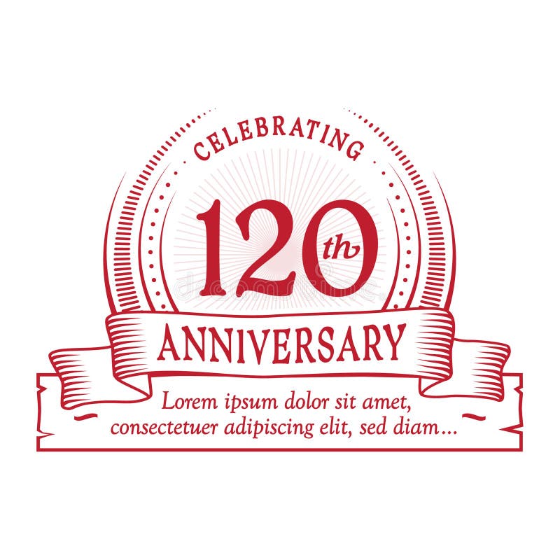 120th Anniversary Design Template. 120 Years Logo. 120 Years Vector and ...