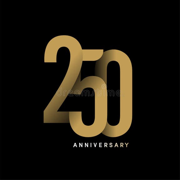 250th Anniversary Elegance Logotype Stock Vector - Illustration of ...