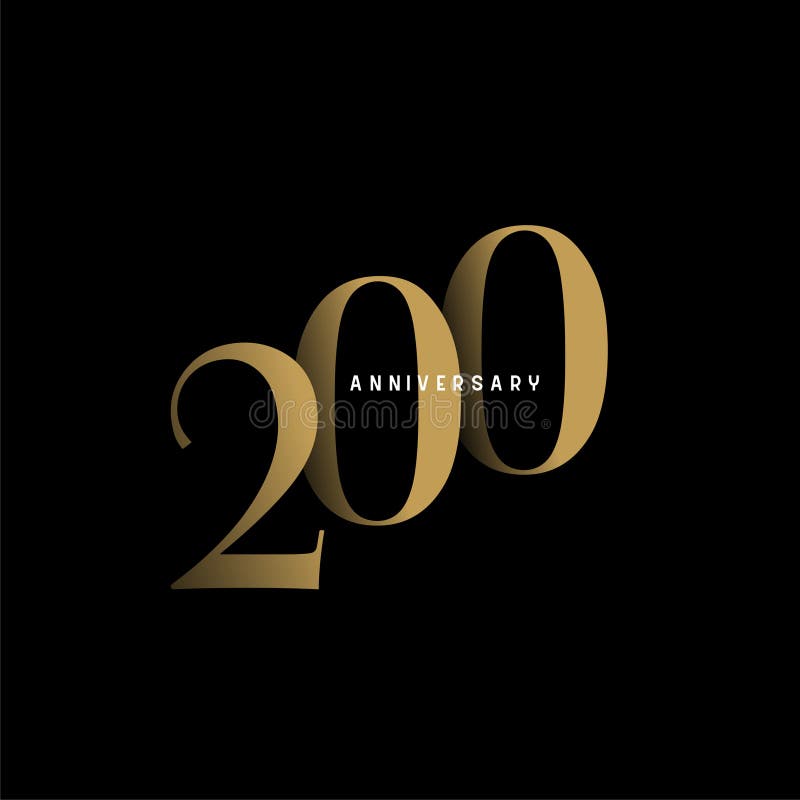 200th Anniversary Elegance Logotype Stock Vector - Illustration of ...